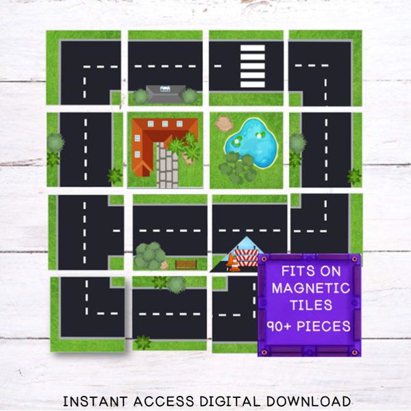 Magnetic Tile Road Toppers - Build a City – Raising Curious Minds