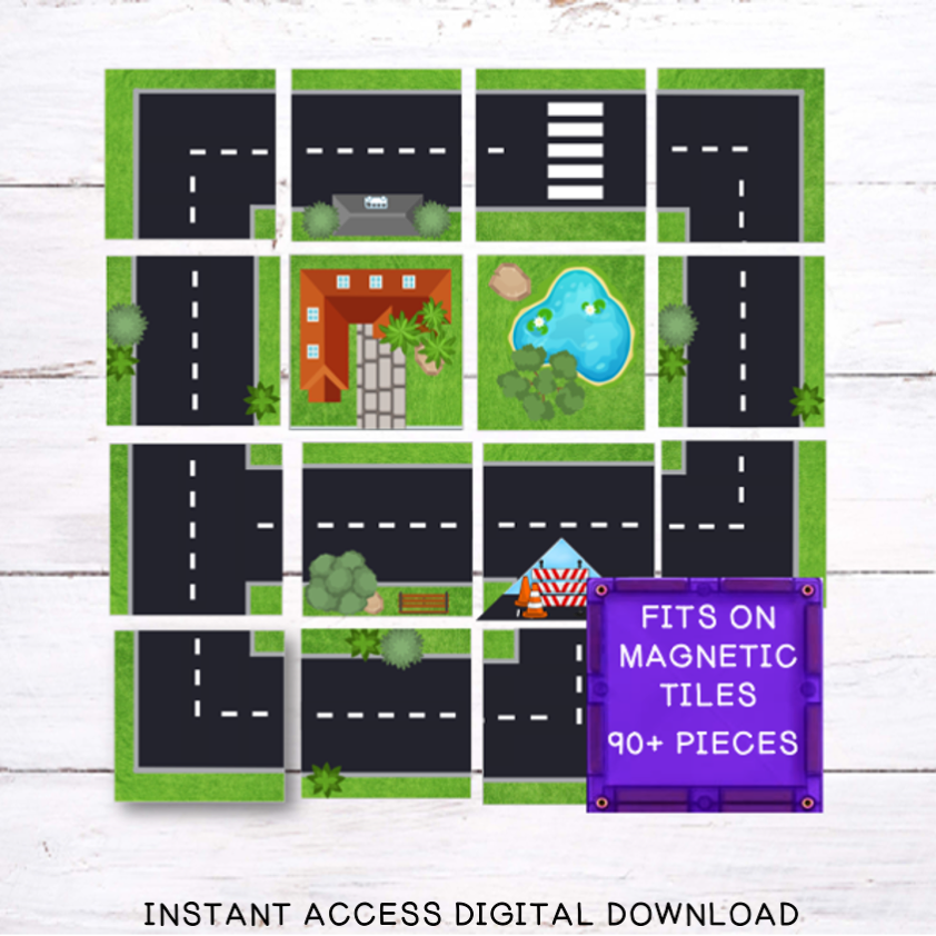 Magnetic Tile Road Toppers - Build a City – Raising Curious Minds