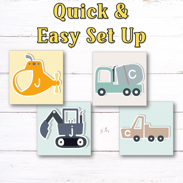 Transport Alphabet Letter Match Activity - Magnetic Tile Toppers ...