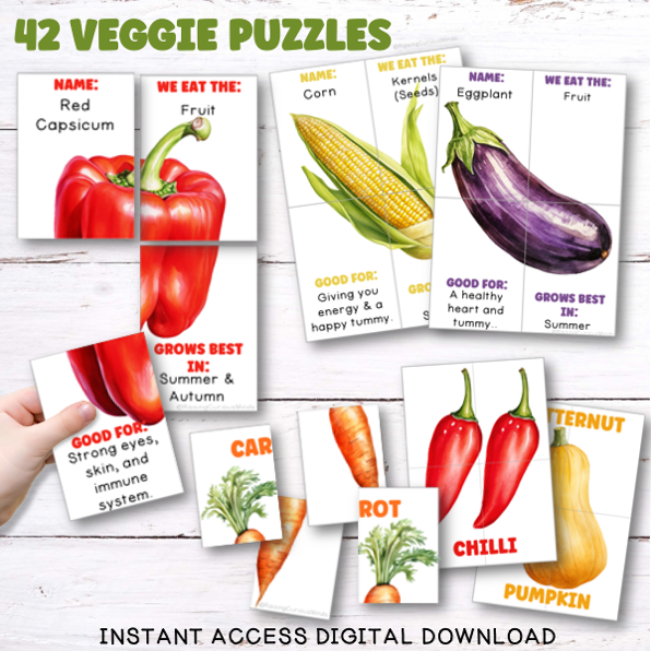Vegetable Fact Puzzles – Raising Curious Minds